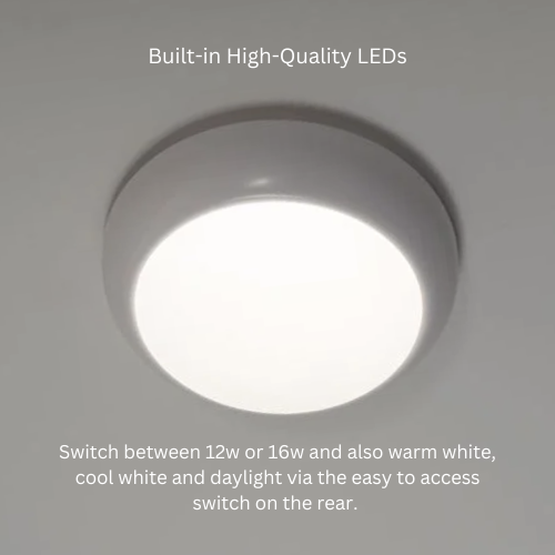 Orion LED Polo Bulkhead Fitting 12/16w 3-CCT - Direct Lighting Supplies