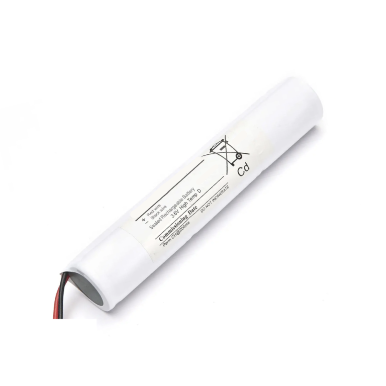 3 Cell Inline NiCd Emergency Battery & Leads (3.6V 4Ah) - D Cell ...