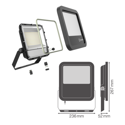 Ledvance 69w IP66 LED Floodlight - 4000K - Direct Lighting Supplies