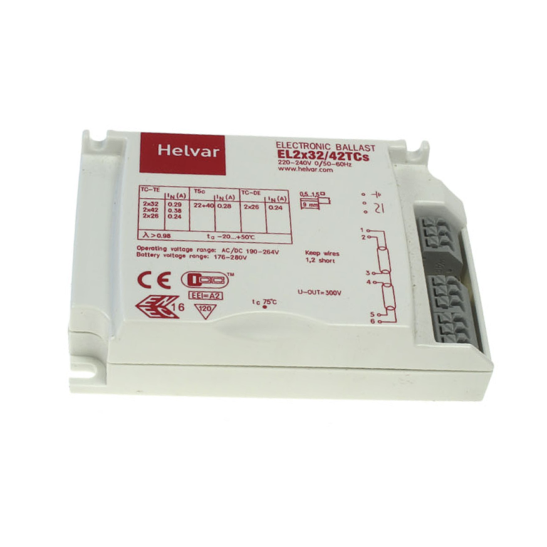 Helvar EL2x32/42TCs HF Electronic Ballast - Direct Lighting Supplies